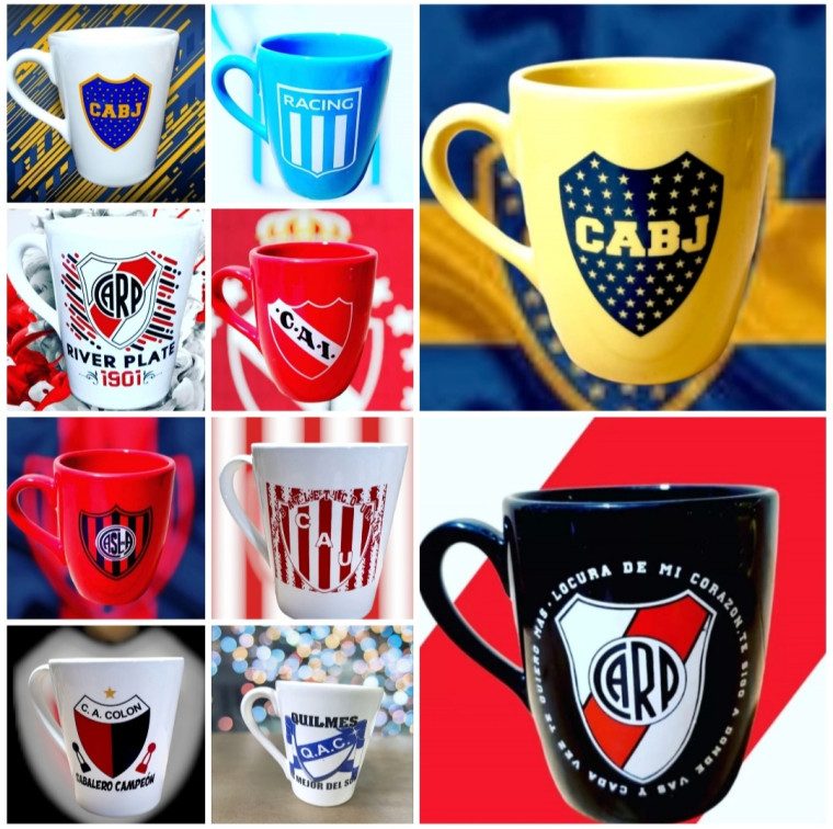Taza Equipos de Fútbol / River / Boca / Racing / Independiente / San ...